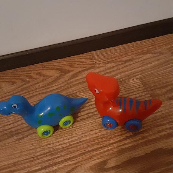 Toys | 3 Bees Me Dinosaurs On Wheels Push Toys | Poshmark